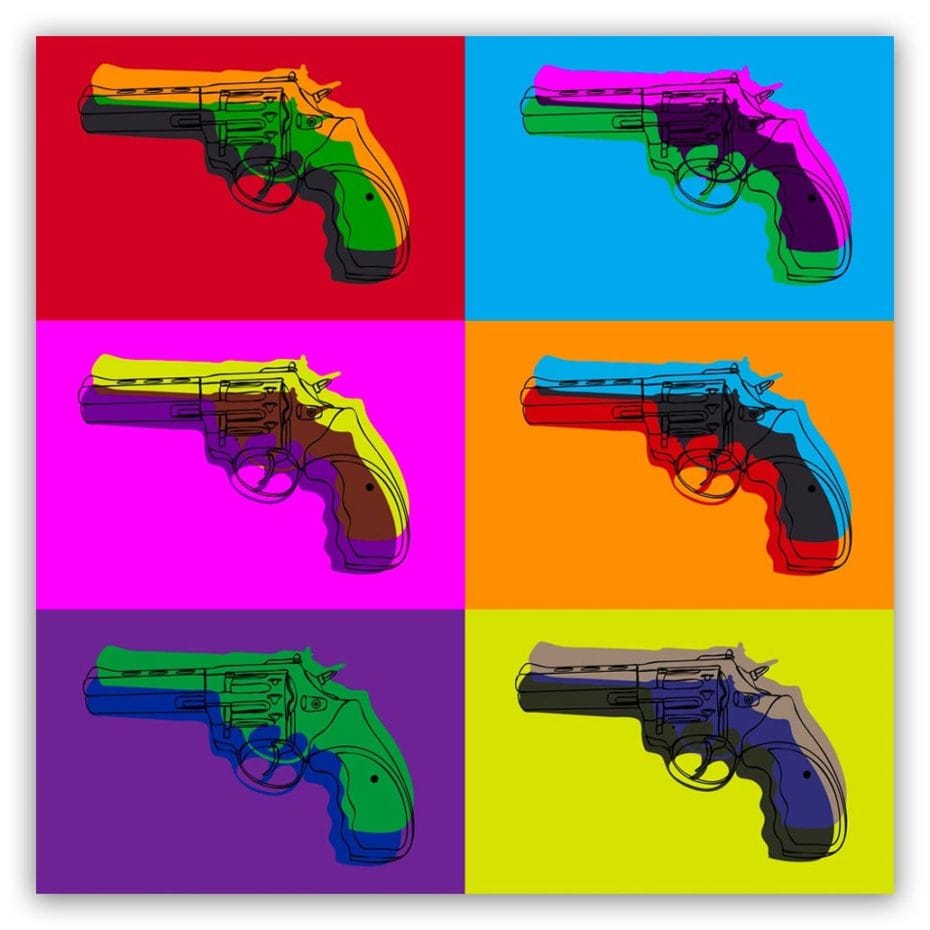 Pistol colors - Popart Schilderijen - Popart Schilderijen