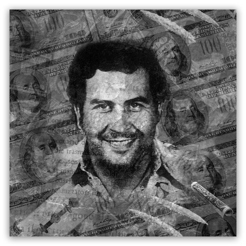 Kunstwerken van Pablo Escobar - Popart Schilderijen - Popart Schilderijen