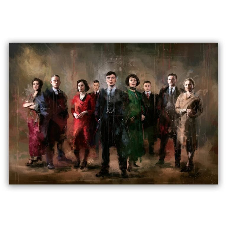 The Gangsters Line-Up In Old Bar - Popart Schilderijen - Popart ...